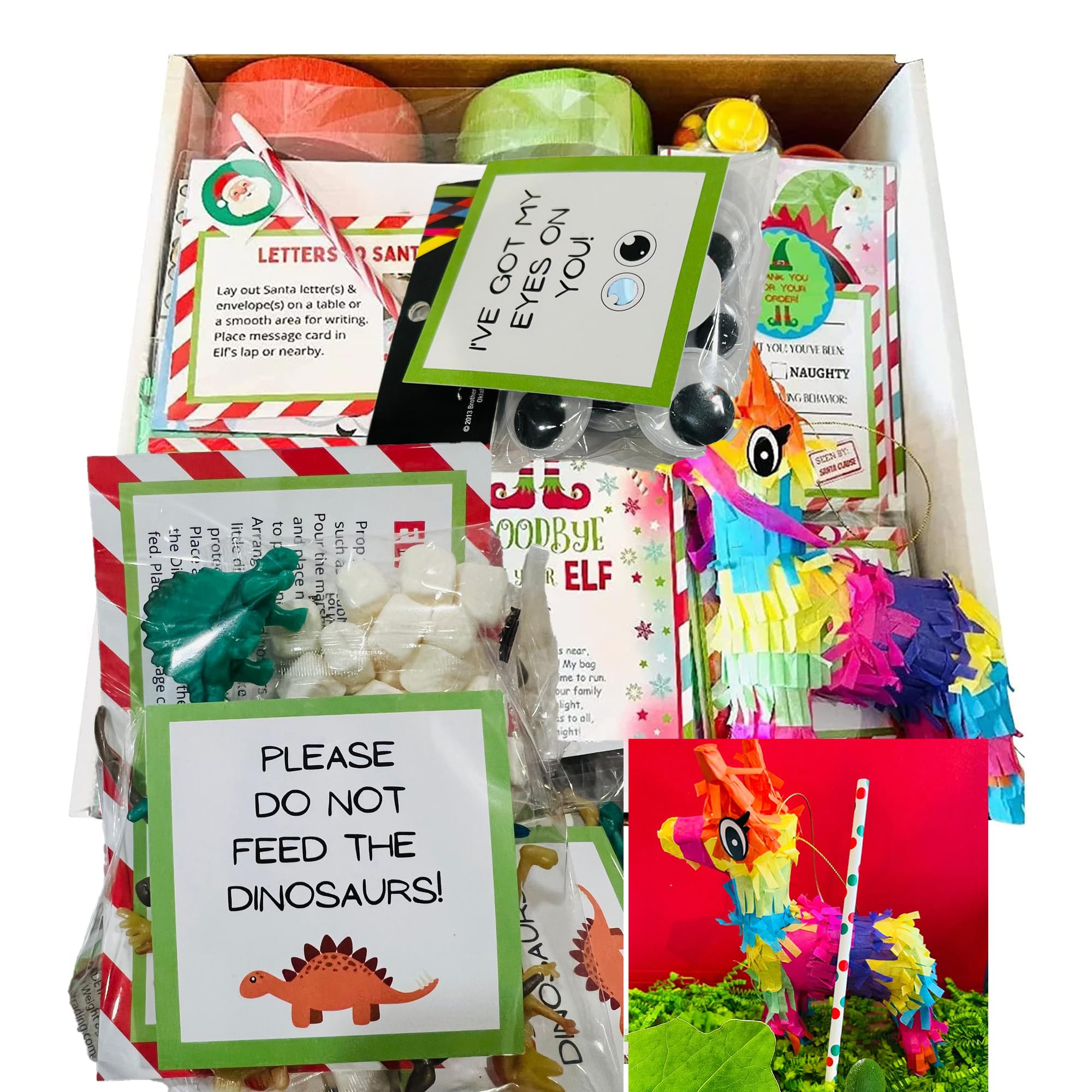 itianxi Elf 24 Days of Christmas Kit - Elf Antics Mischief Gag Activities - Elf Holiday Props ...