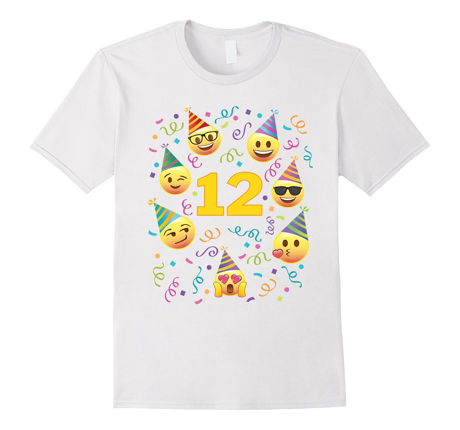 Emoji Birthday Shirt For 12 Twelve Year Old Girl Boy Party-CD – Canditee