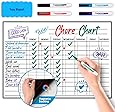 Amazon.com : Whiteboard Chore Chart - Magnetic Dry Erase Chore Board for Multiple Kids - Chores ...