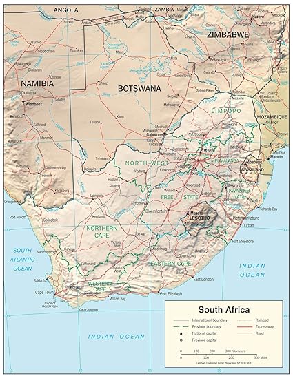 Southern Africa Physical Map - United States Map