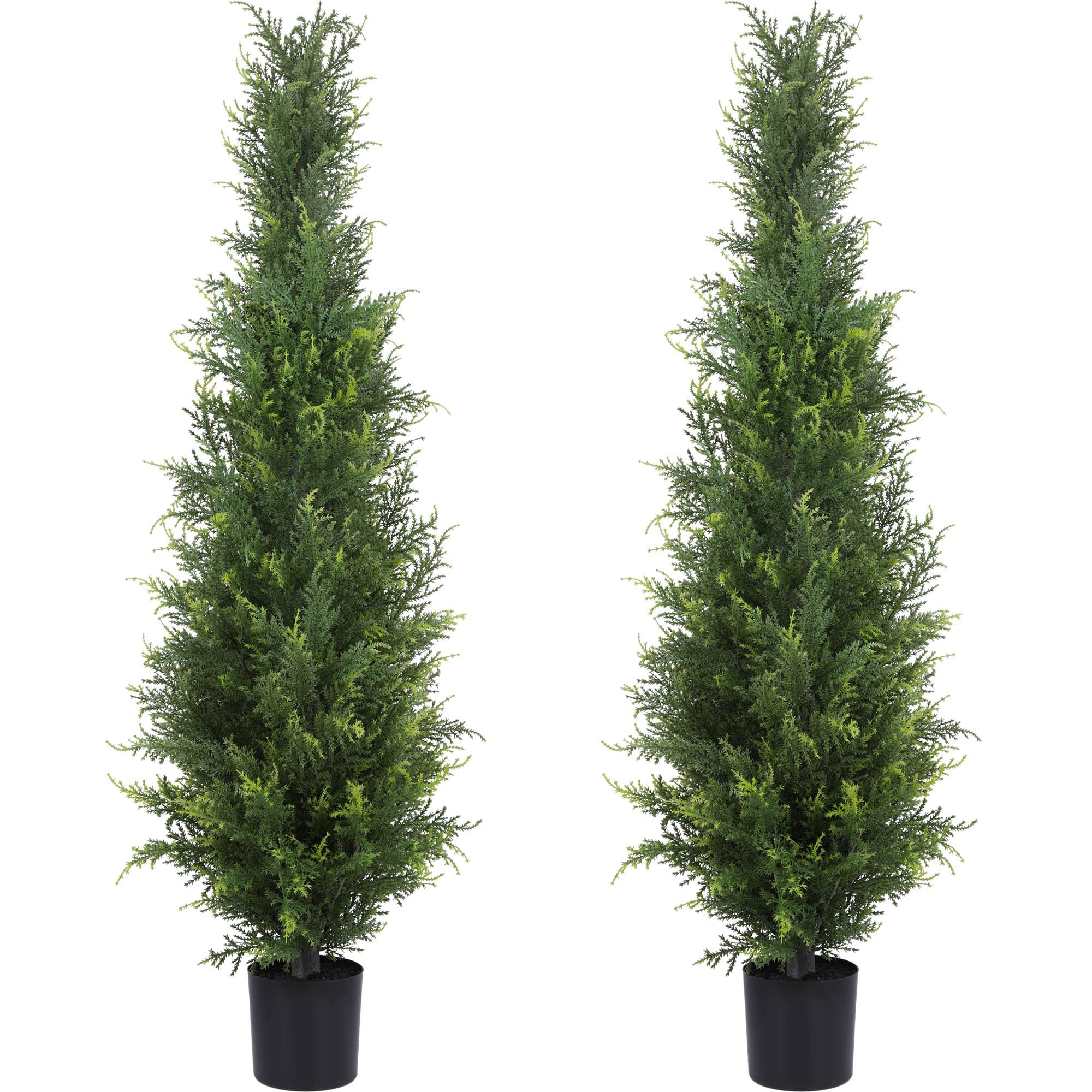 Bohetai Artificial Cedar Topiary Trees 4FT Potted Fake Cypress Trees ...