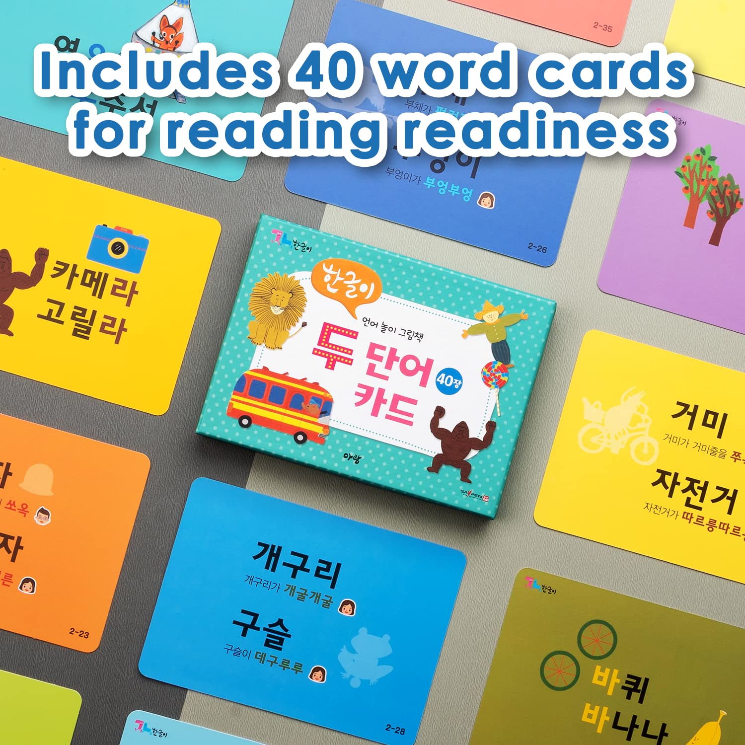 Mua Leveram Korean Two-Word Flashcards - Learn Hangul Alphabet ...