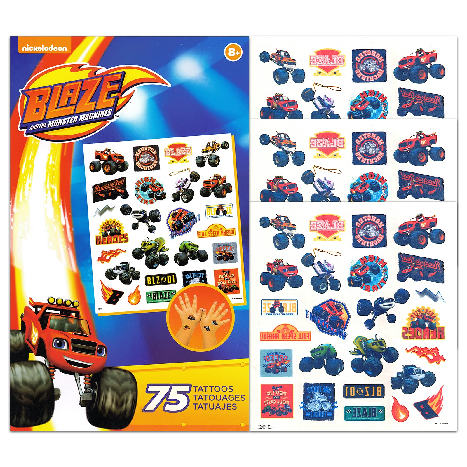 Mua Blaze and The Monster Machines Party Supplies Stickers Tattoos Pack ...