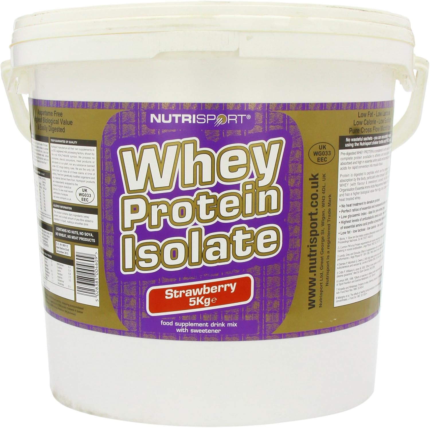 Nutrisport Whey Protein Isolate Strawberr 5000g: Amazon.co.uk: Health ...