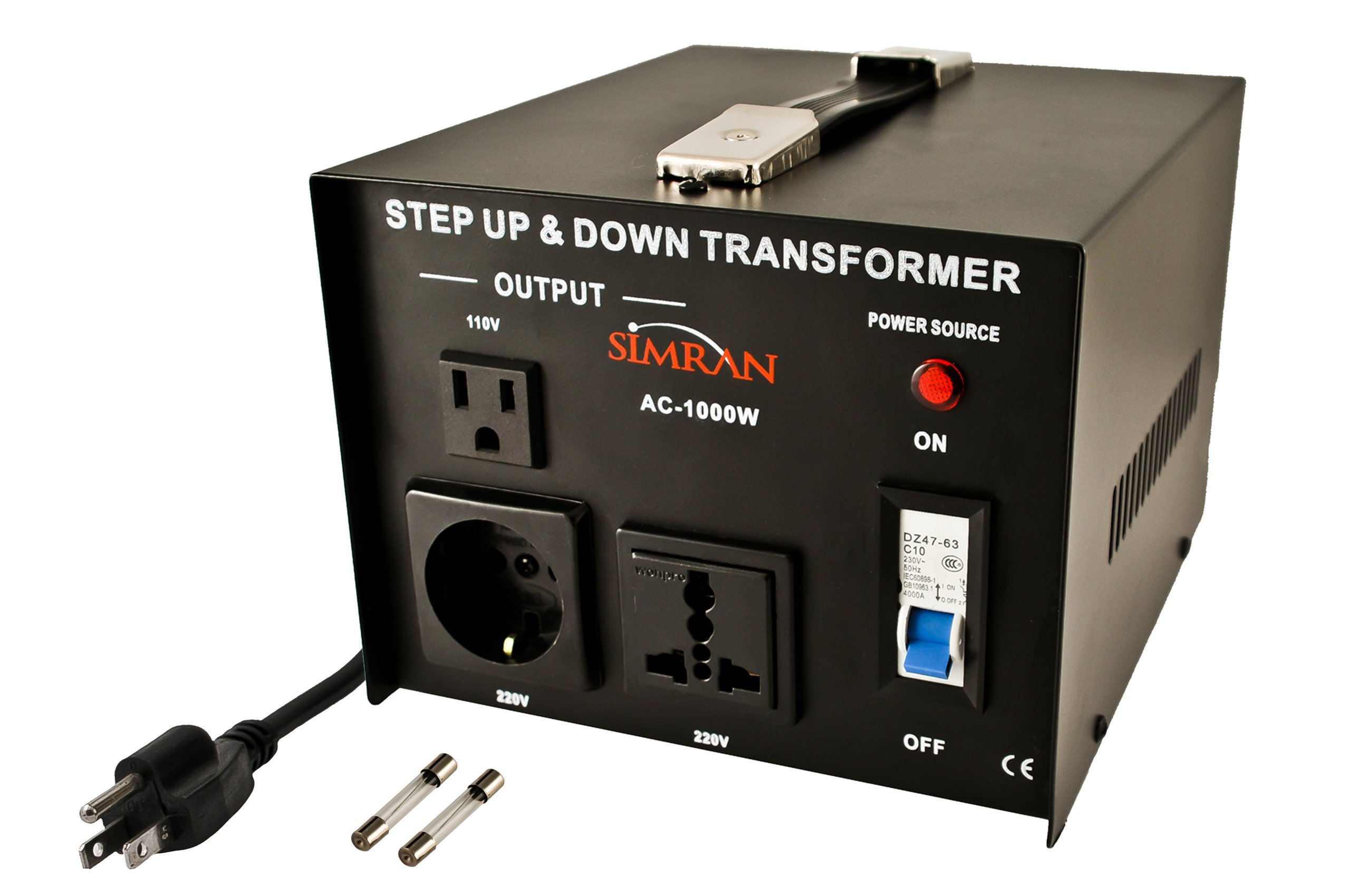 Simran AC 1000 Voltage Power Converter Step Up Down Transformer 110V Simran AC 1000 Voltage Power Converter Step Up Down Transformer 110V