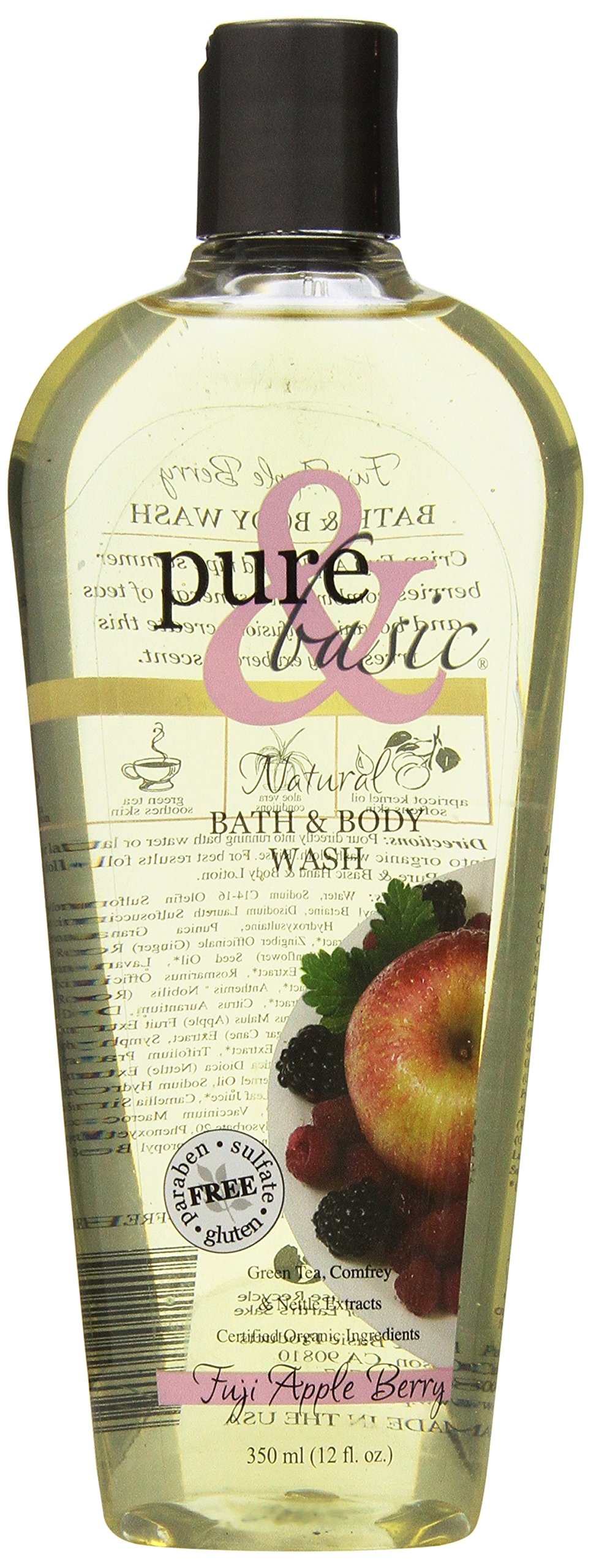 Amazon.com : Pure and Basic Natural Bath and Body Wash, Fresh Fig, 12 ...