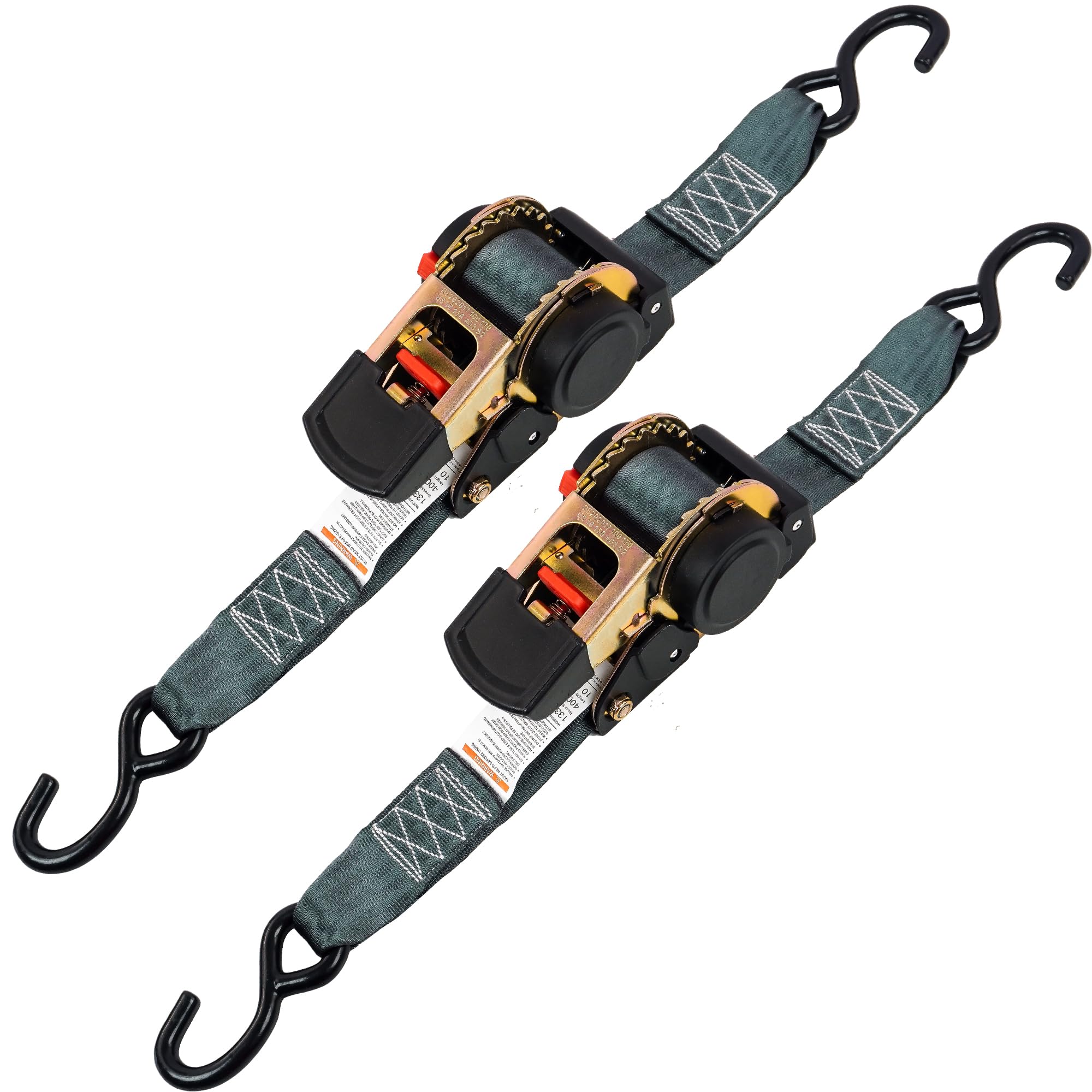Digank Retractable Ratchet Straps (2 Inch x 10 Feet) – Heavy Duty 2 ...
