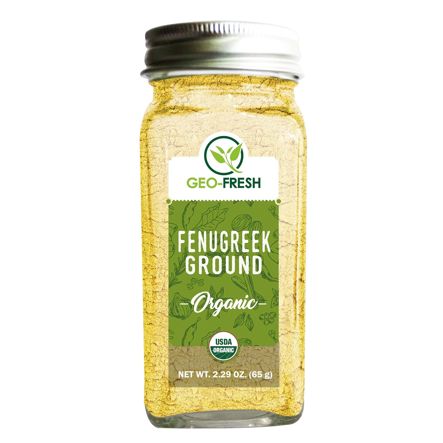 Amazon.com : Geo-Fresh Organic Fenugreek Ground 2.29 OZ. (65g). Premium ...