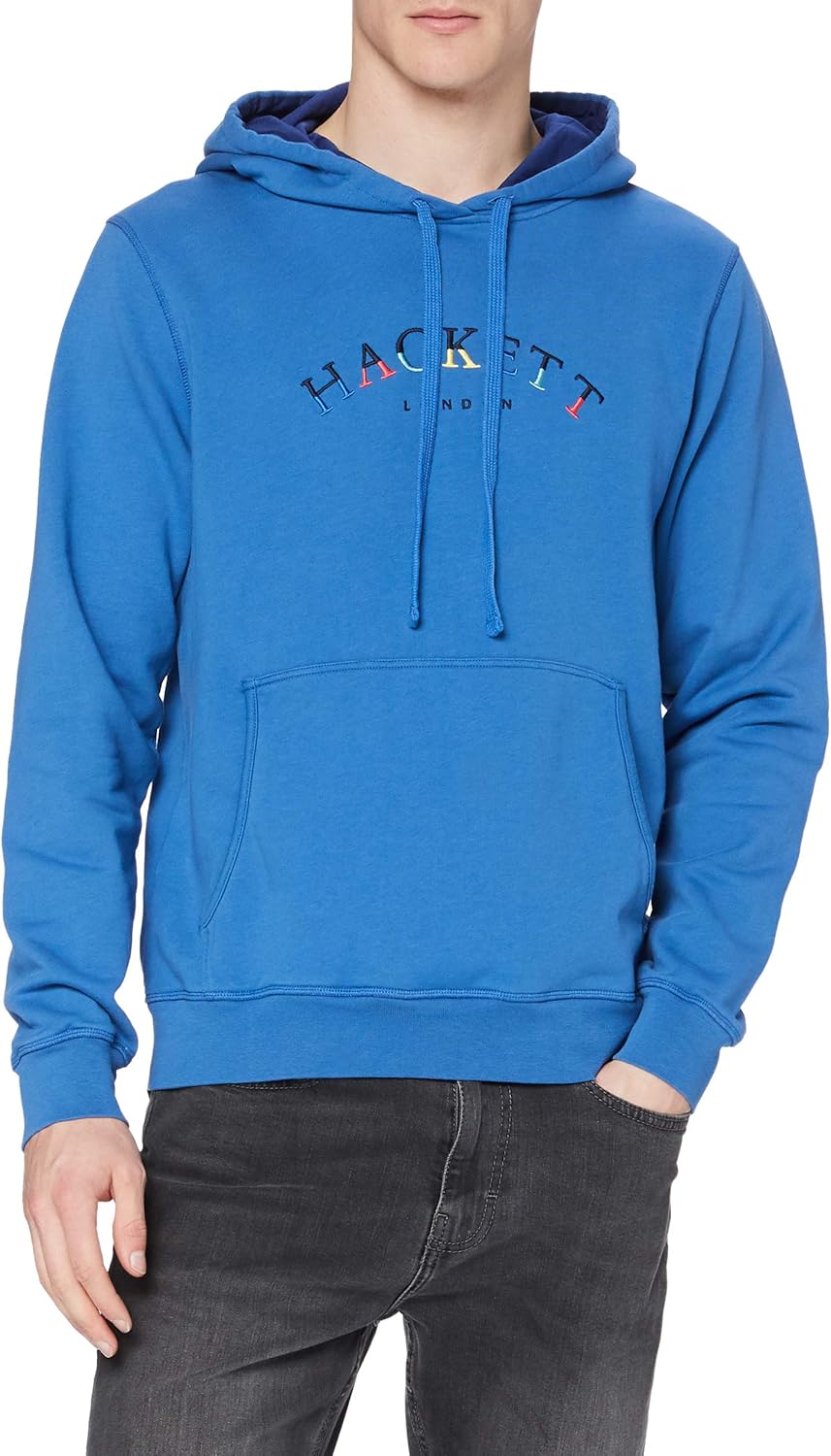 Hackett London Men's Hackett Col Logo HDY Sweater: Amazon.co.uk: Clothing