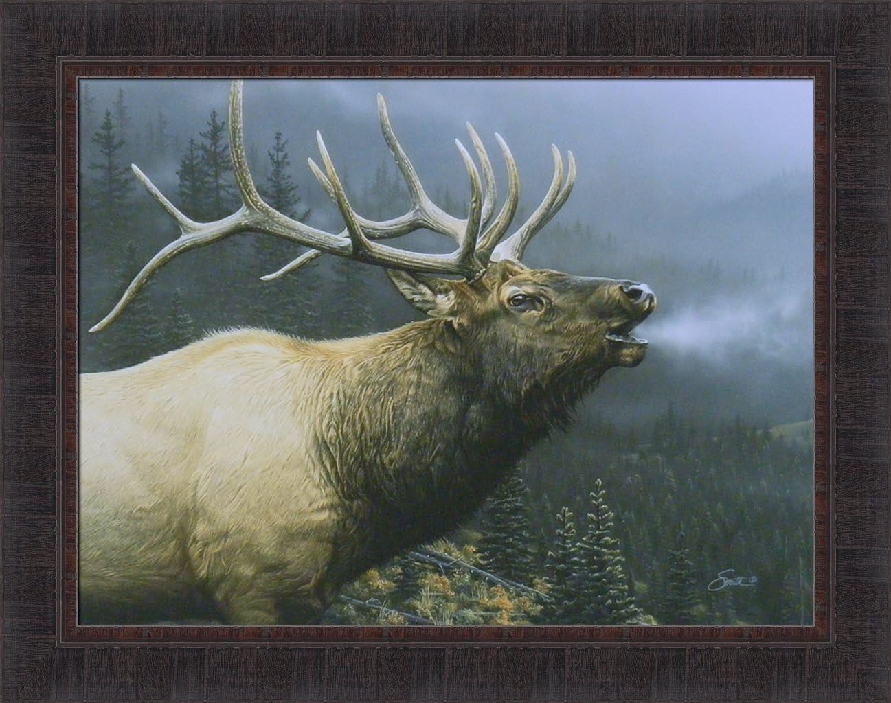 Amazon.com: Home Cabin Décor Call of Autumn by Daniel Smith 22x28 Elk ...