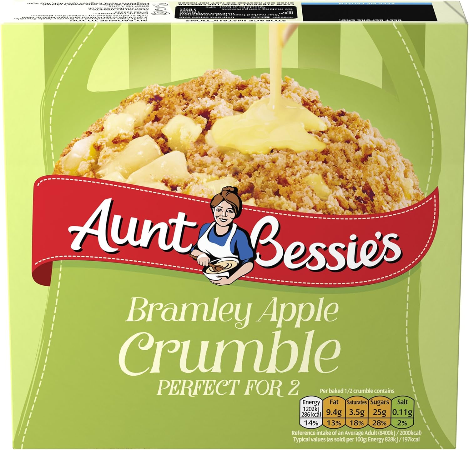 Aunt Bessie's Bramley Apple Crumble, 500g (Frozen): Amazon.co.uk: Grocery