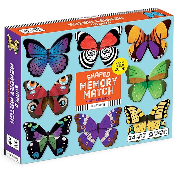 SPARK INNOVATIONS Butterfly Wings Memory Cards Game, Montessori Picture ...