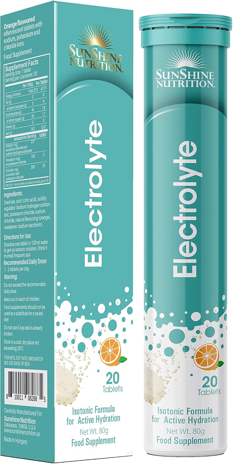 SUNSHINE NUTRITION Rehydration Effervescent Orange, 20 Tablets: Buy ...