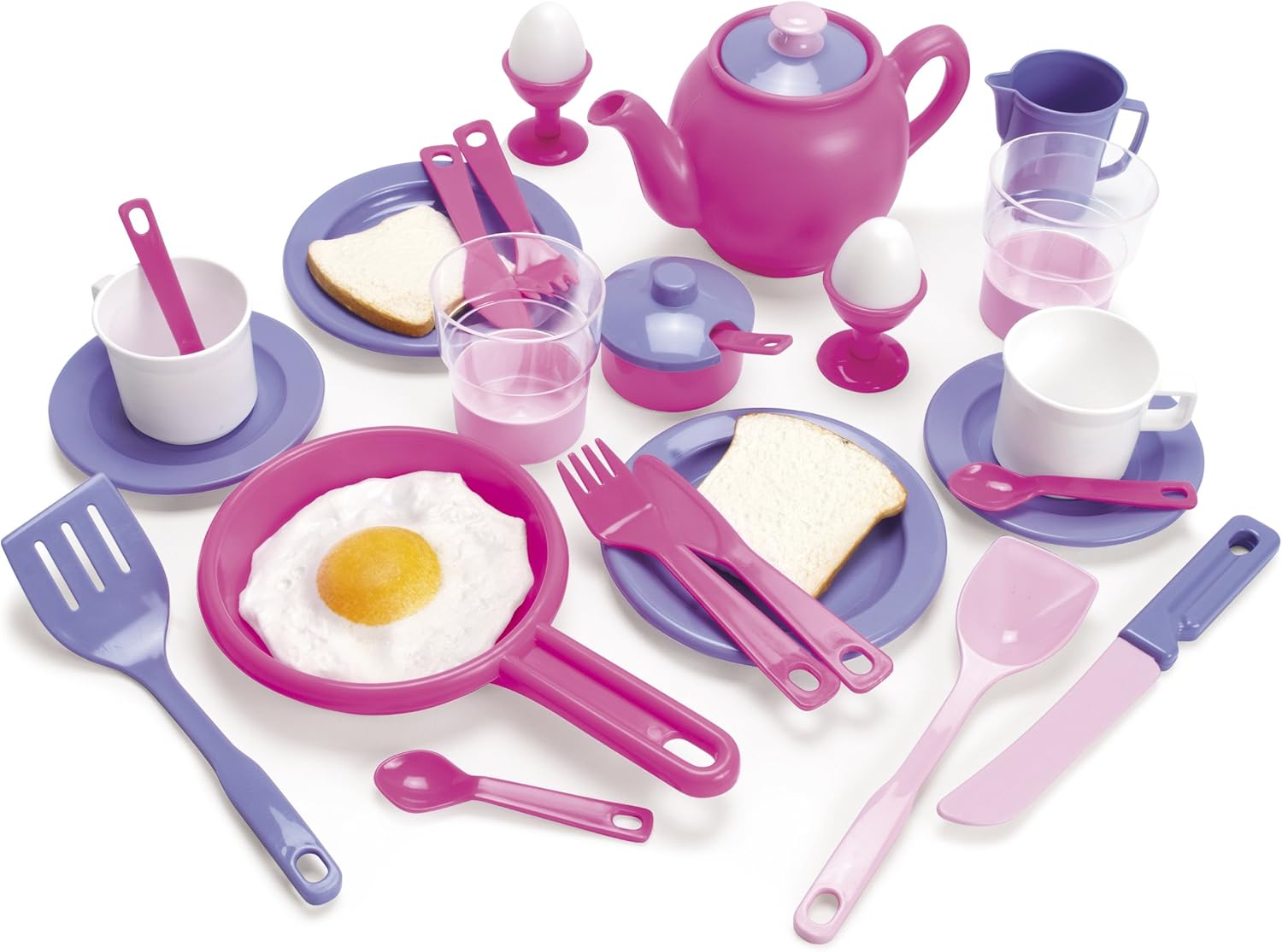 Dantoy Breakfast Set, Role Play Tea and Food with 32 Pieces Pretend ...