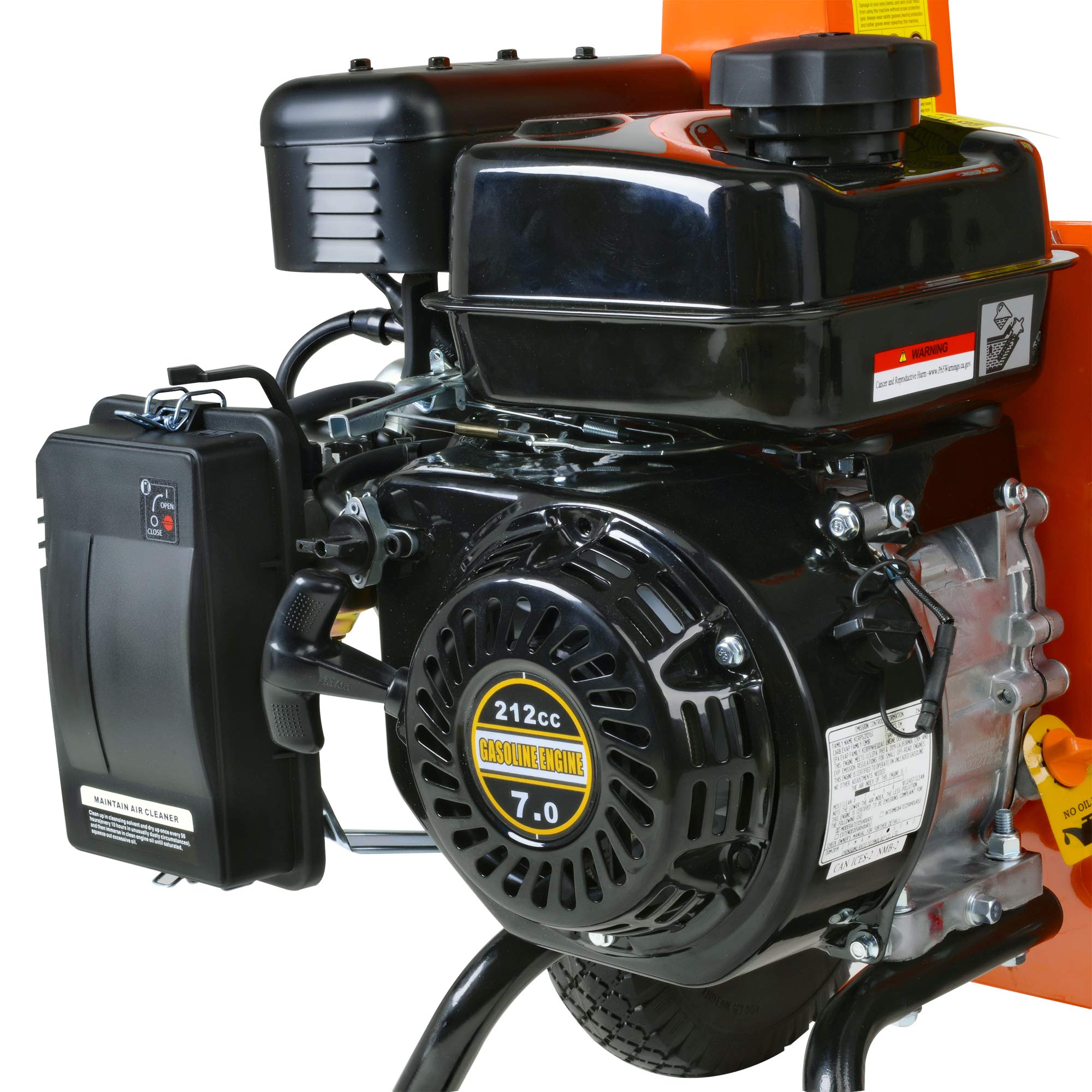 SuperHandy Mini Wood Chipper Shredder Mulcher Ultra Duty 7 HP 212cc Gas ...