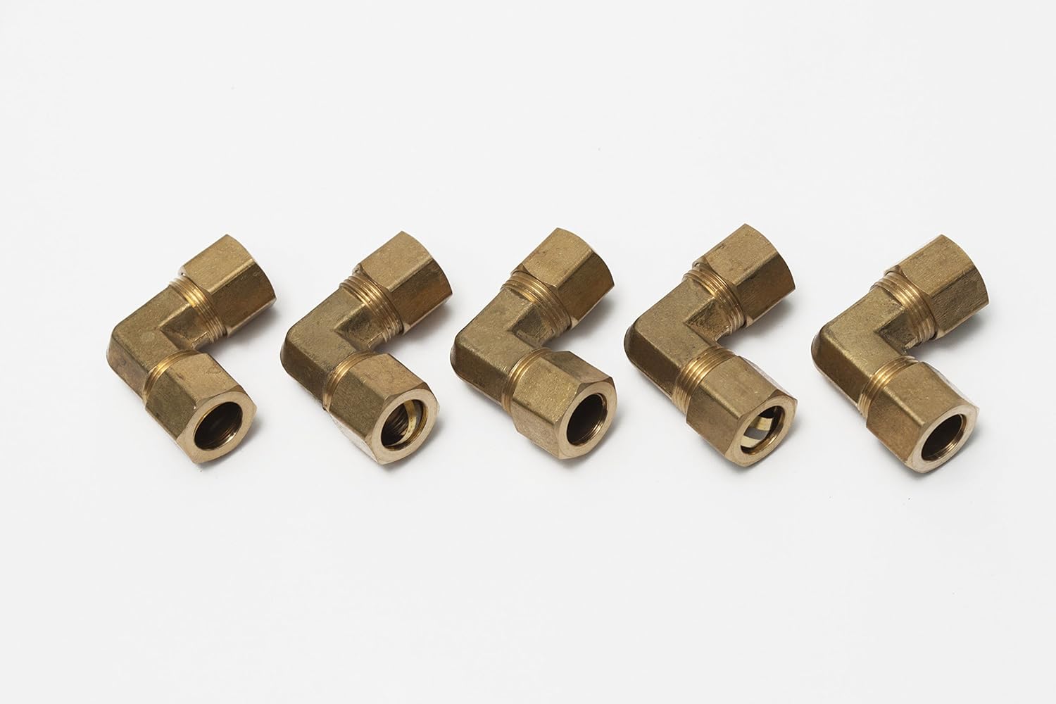 LTWFITTING 1/2-Inch OD 90 Degree Compression Union Elbow,Brass ...