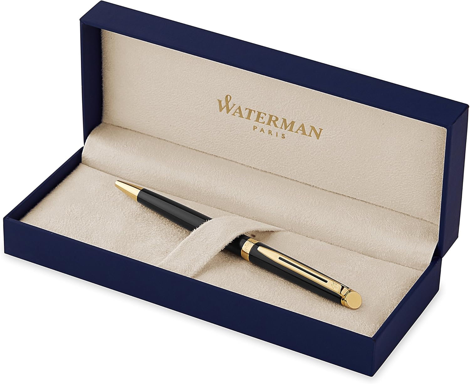 Waterman Hémisphère Penna a Sfera, Nero Lucido con Finiture in Oro 23 ...