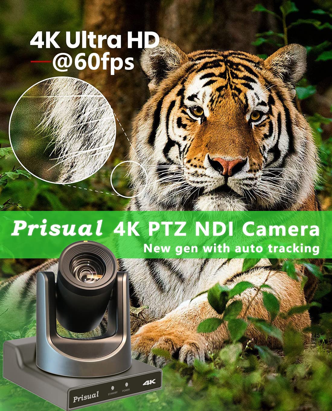 Mua 4K PTZ NDI Camera 60fps 20X Optical Zoom AI Auto Tracking with PoE ...