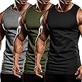 Amazon.com: COOFANDY Men's 3 Pack Workout Tank Tops Sleeveless Gym Shirts Bodybuilding Fitness ...