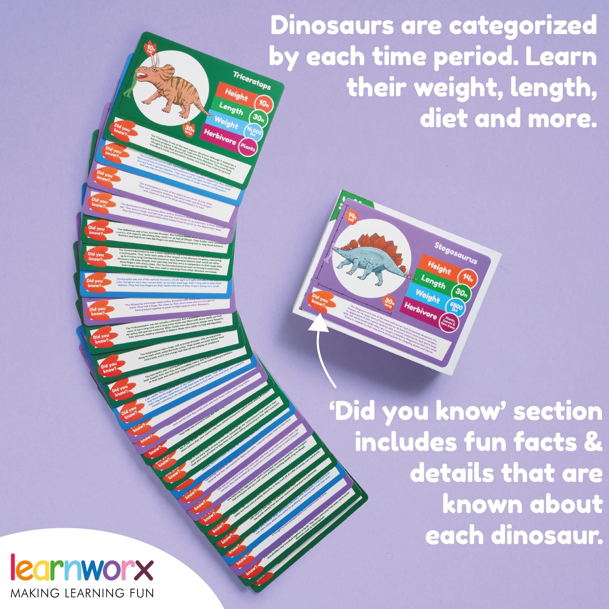 Mua Dinosaur Flash Cards for Kids - Learn Dinosaurs Game, Fun Facts ...