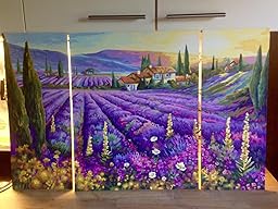 Schipper 609260604 - Malen nach Zahlen - Lavendelfelder (Triptychon) 50x80cm: Amazon.de: Spielzeug