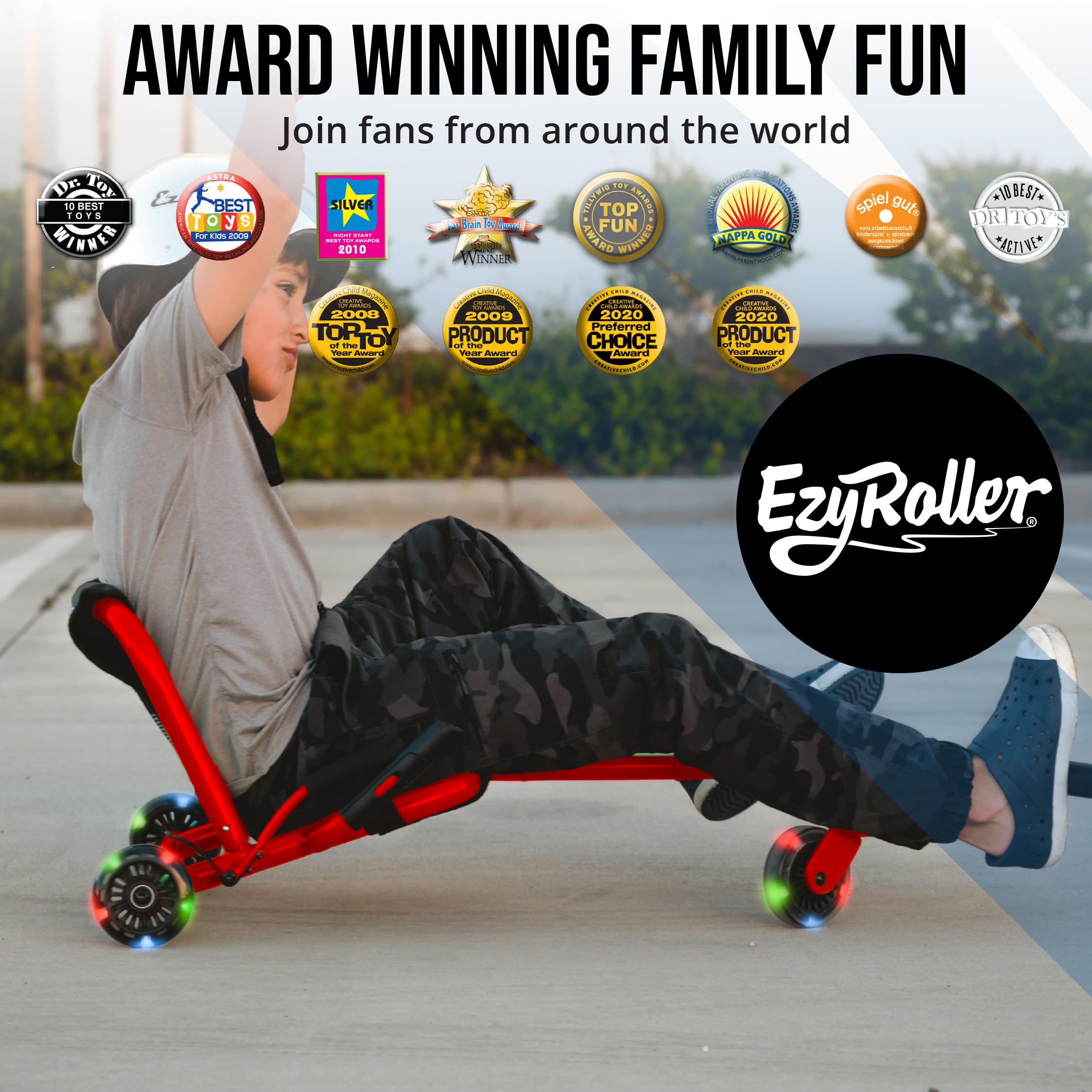 Mua EzyRoller Classic Ride On Scooter and Go Kart for Kids Ages 4+ LED Limited Edition trên ...