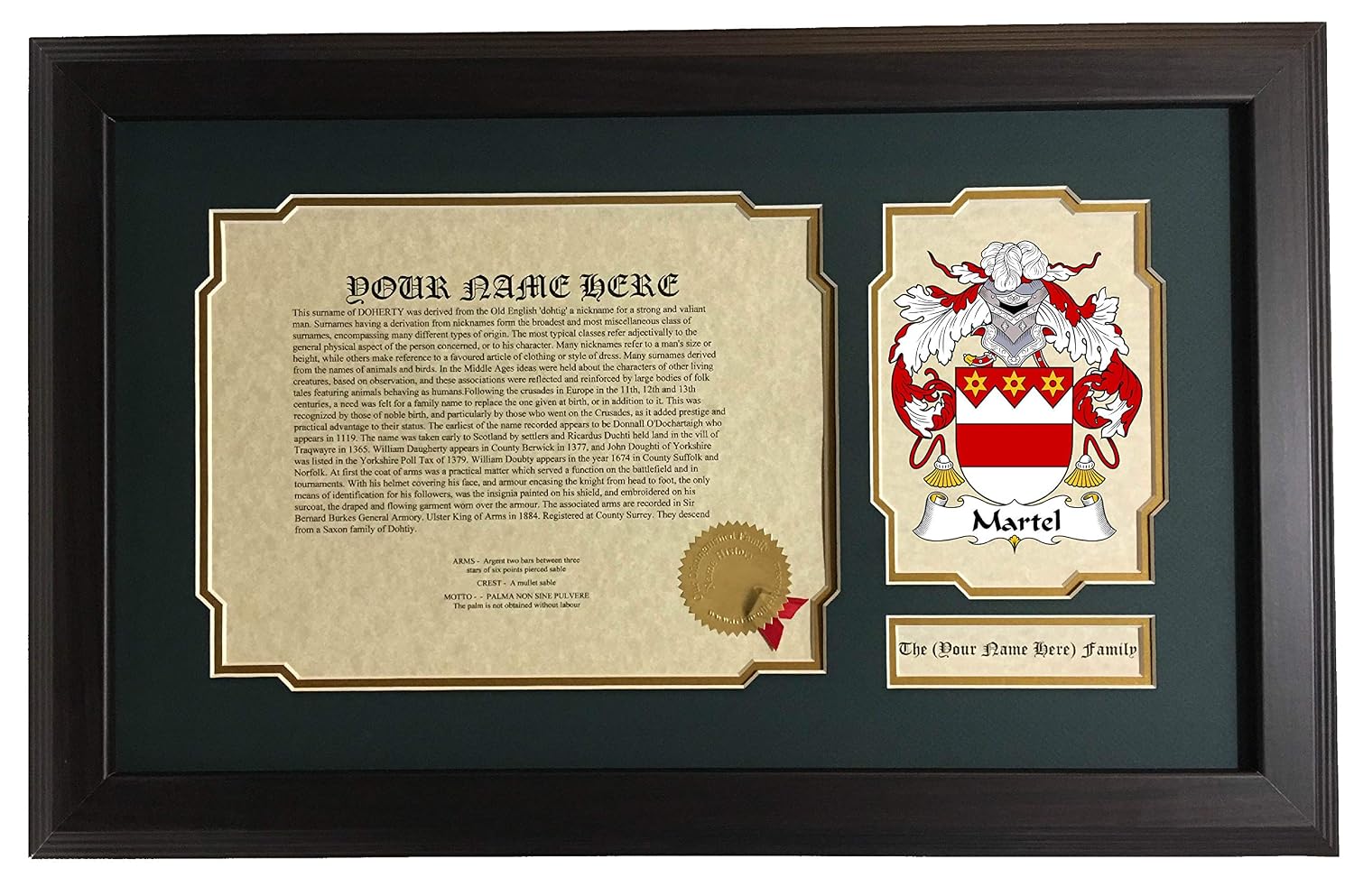 Amazon.com: Martel - Coat of Arms and Last Name History, 14x22 Inches ...