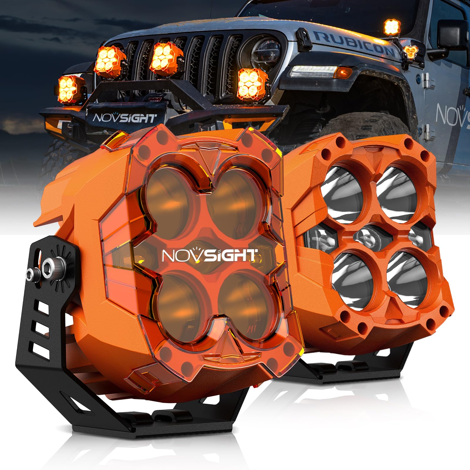 NOVSIGHT LED Pods Lights Driving Lights - 6 Inch LED Light Pods ...