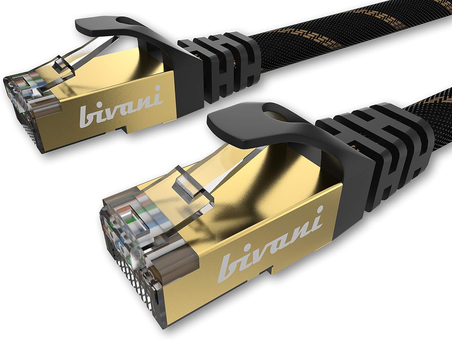 Bivani – Câble Ethernet / réseau blindé RJ45 Gigabit de Cat 8 – 40 Gbit ...
