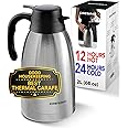 Amazon.com: Thermal Coffee Carafe 68oz / 2L - 12 Hours Hot Beverage Dispenser, Insulated ...