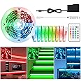 Amazon.com: RGB LED Light Strips 32.8ft,5050 Color Changing LED Lights with 24-Keys IR Remote ...