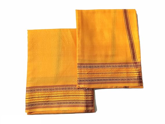 Rameshwaram Fabrics Cotton Silk dhoti for men/Dhoti with towel/Dhoti ...
