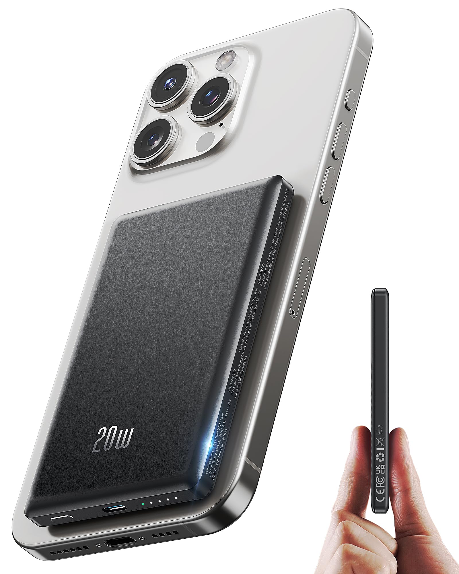 2025 for Magsafe Portable Charger iPhone, Ultra Slim Wireless Battery ...