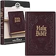 KJV Holy Bible, Giant Print Full-size Faux Leather Red Letter Edition - Thumb Index & Ribbon ...