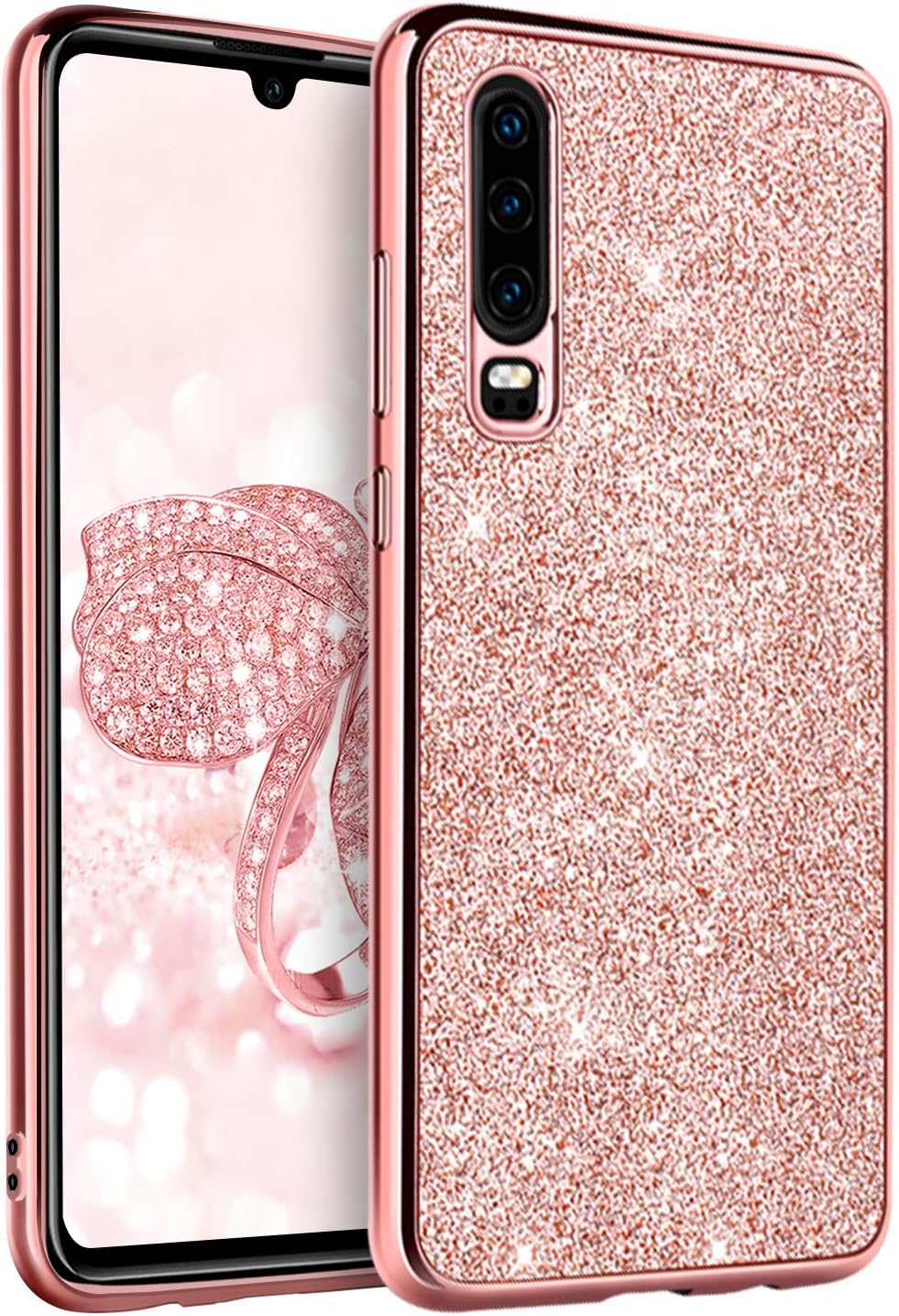 BENTOBEN Huawei P30 Case, Huawei P30 Case Glitter, Ultra Slim Dual ...