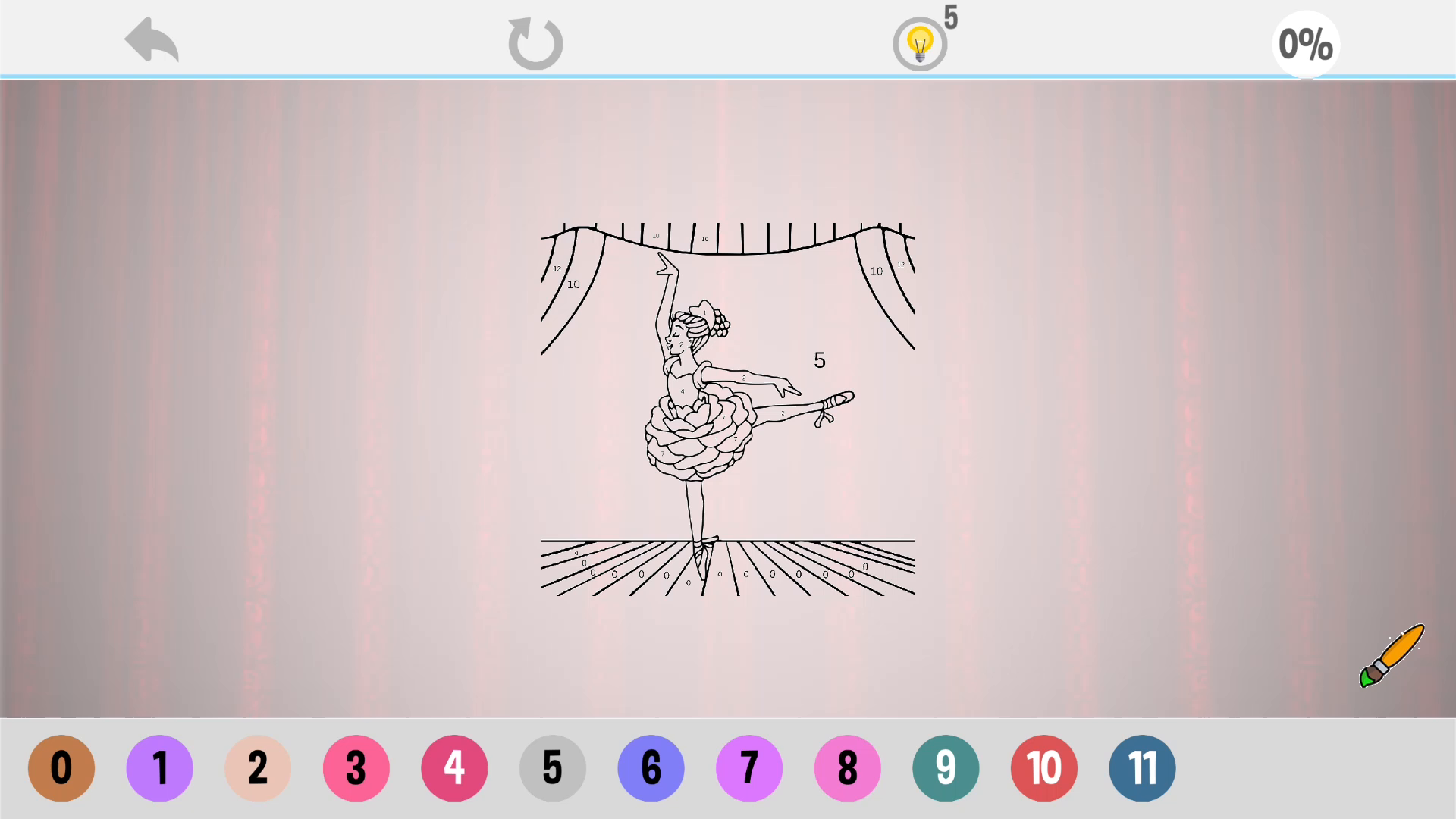 Ballerina Color by Number Book - Grownups Paint + Glitter + Crayon ...