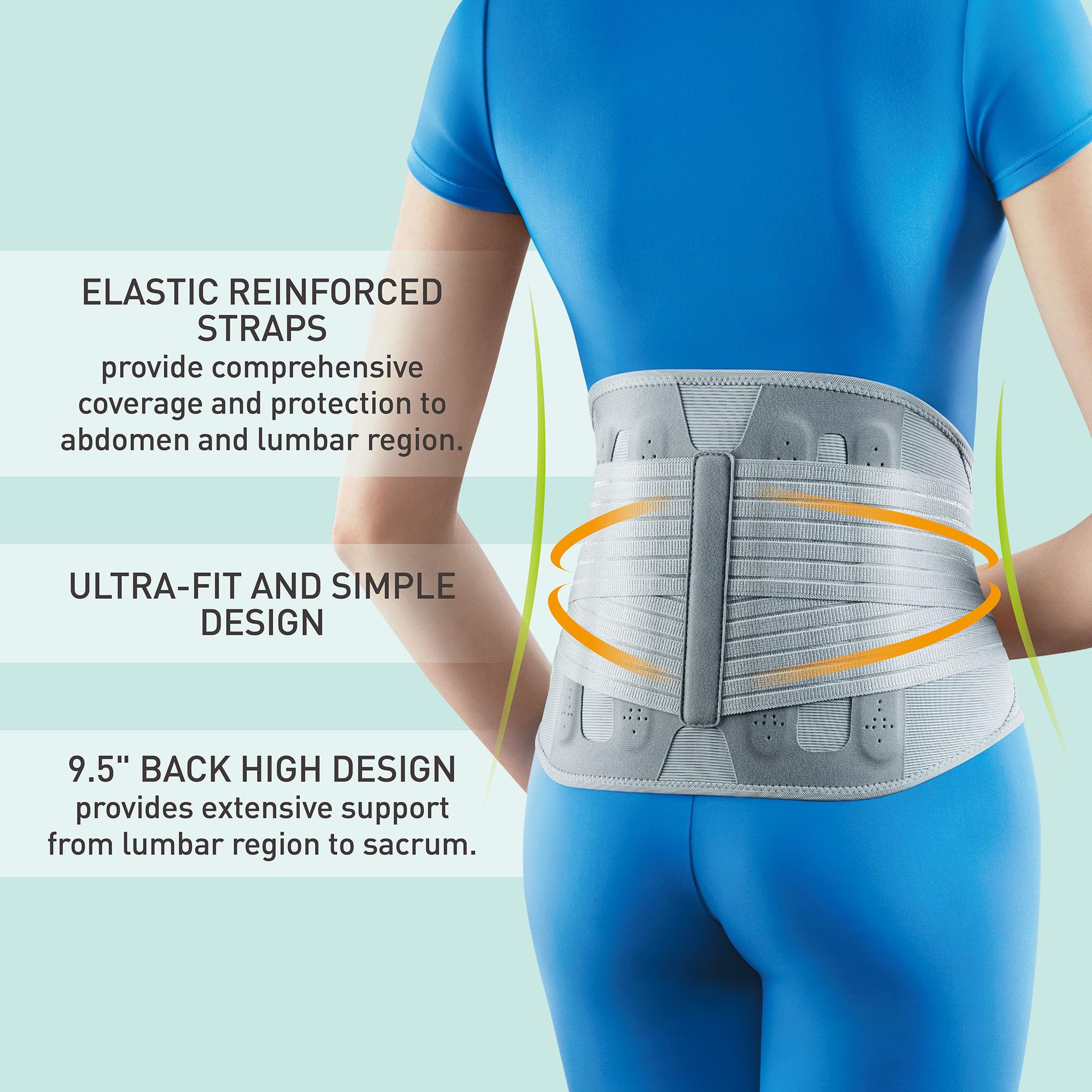 Mua 2366 Lumbar Support High Back Brace with Flexible Stays - for Men ...