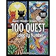 Amazon.com: 100 QUEST Color By Number: Squares + Triangles + Hexagons ...