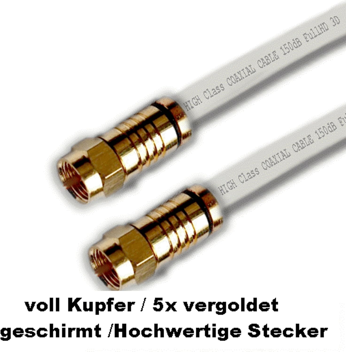 20m Sat kabel 150dB Full Hd Digital 5x geschirmt voll: Amazon.de ...