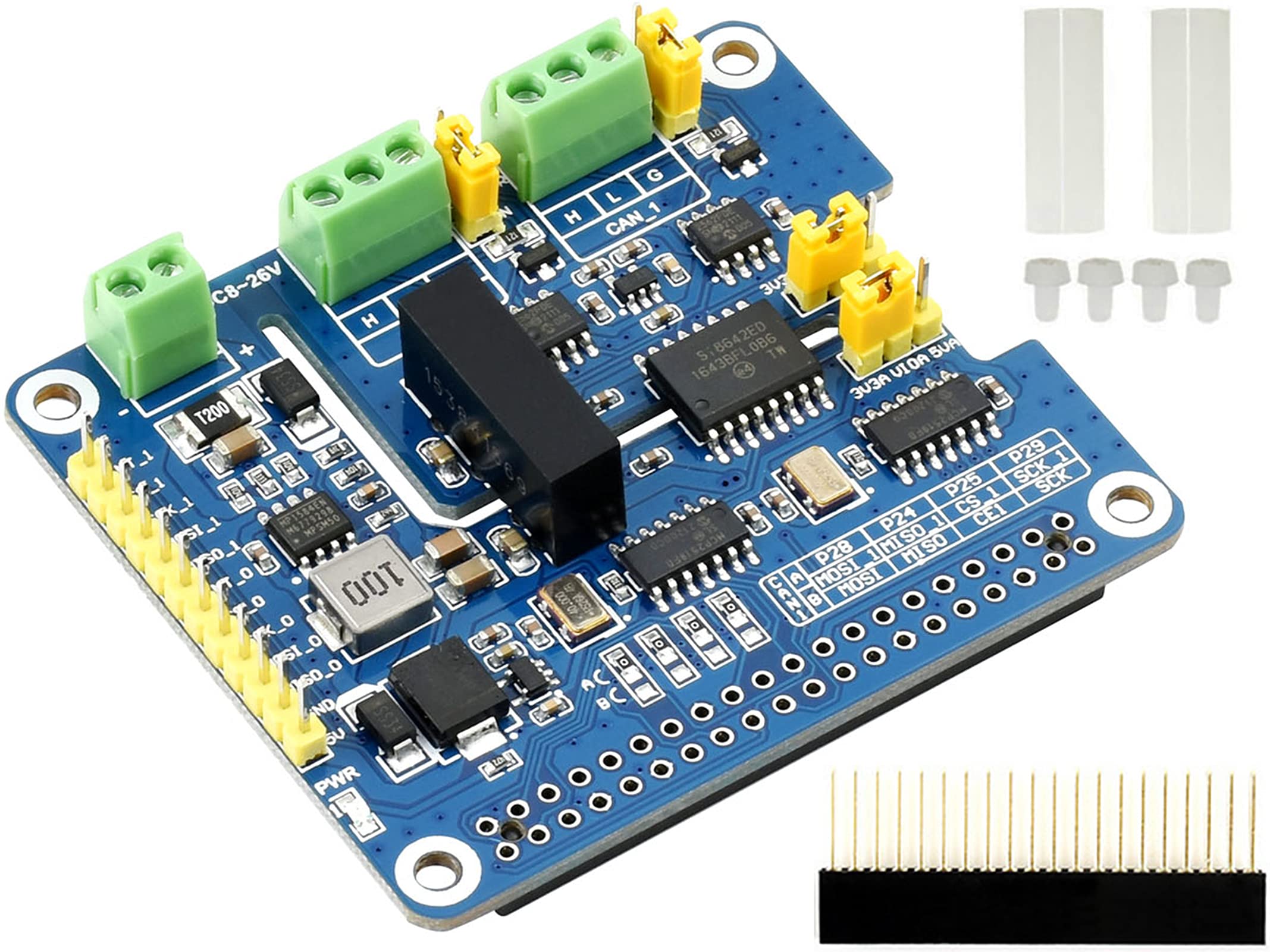 Mua 2-Channel Isolated CAN FD Expansion HAT for All Raspberry Pi ...