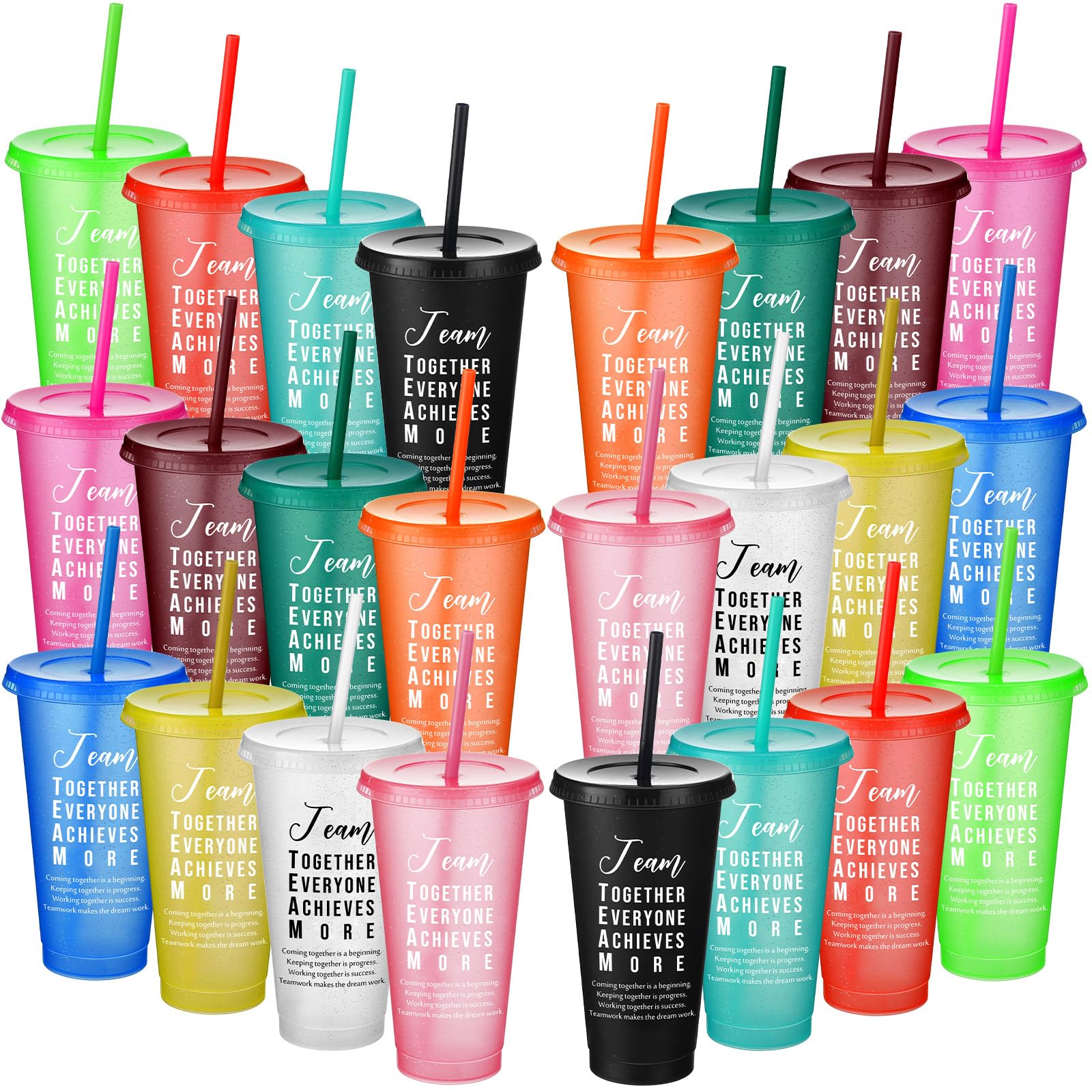 Skylety 24 Pcs Employee Appreciation Gifts,24 oz Plastic Team ...