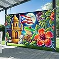 Amazon.com: BlissYard Puerto Rico Flag Frog Backdrop Banner 71x43 Inch ...