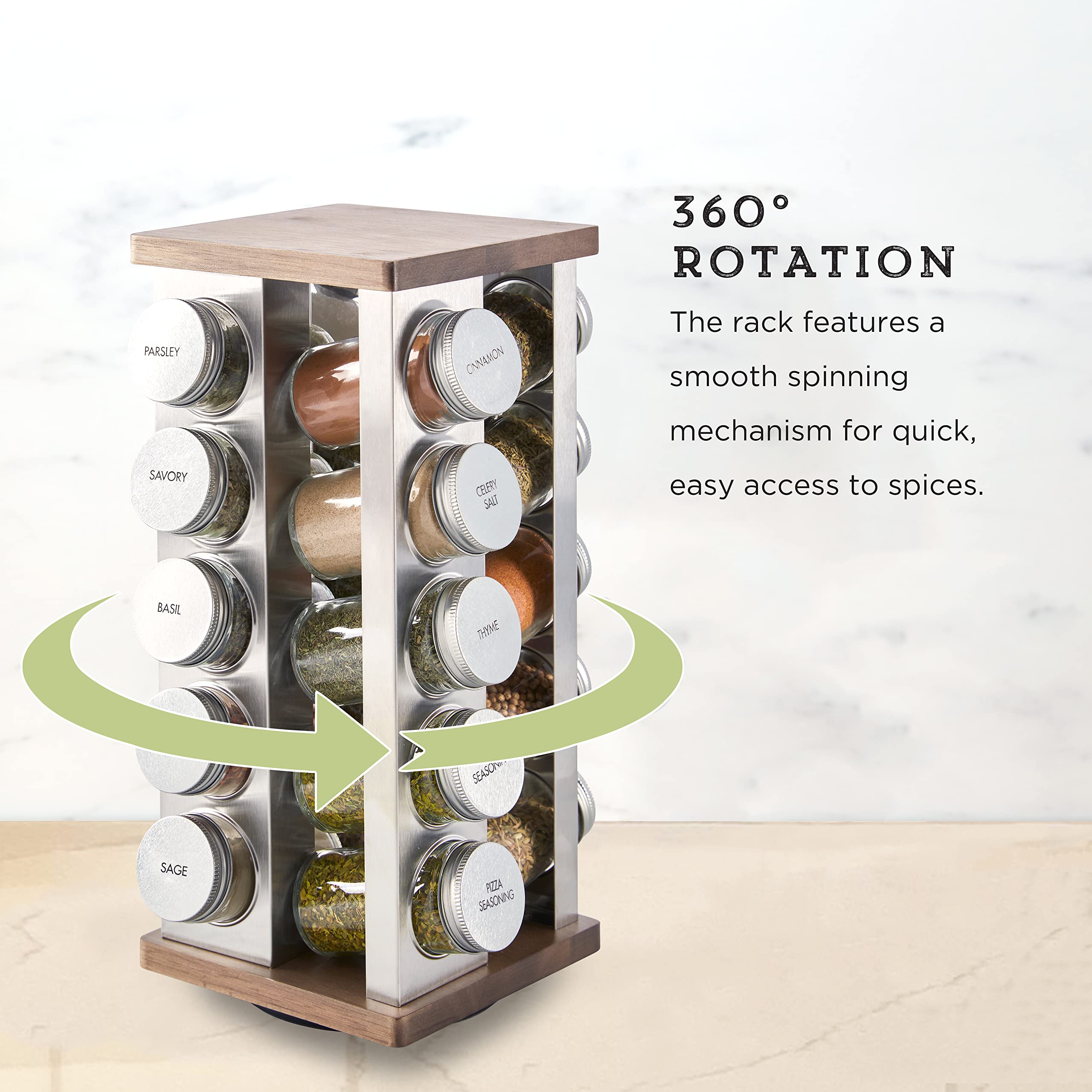 Mua Kamenstein 20 Jar Vintage Revolving Countertop Spice Rack Organizer ...