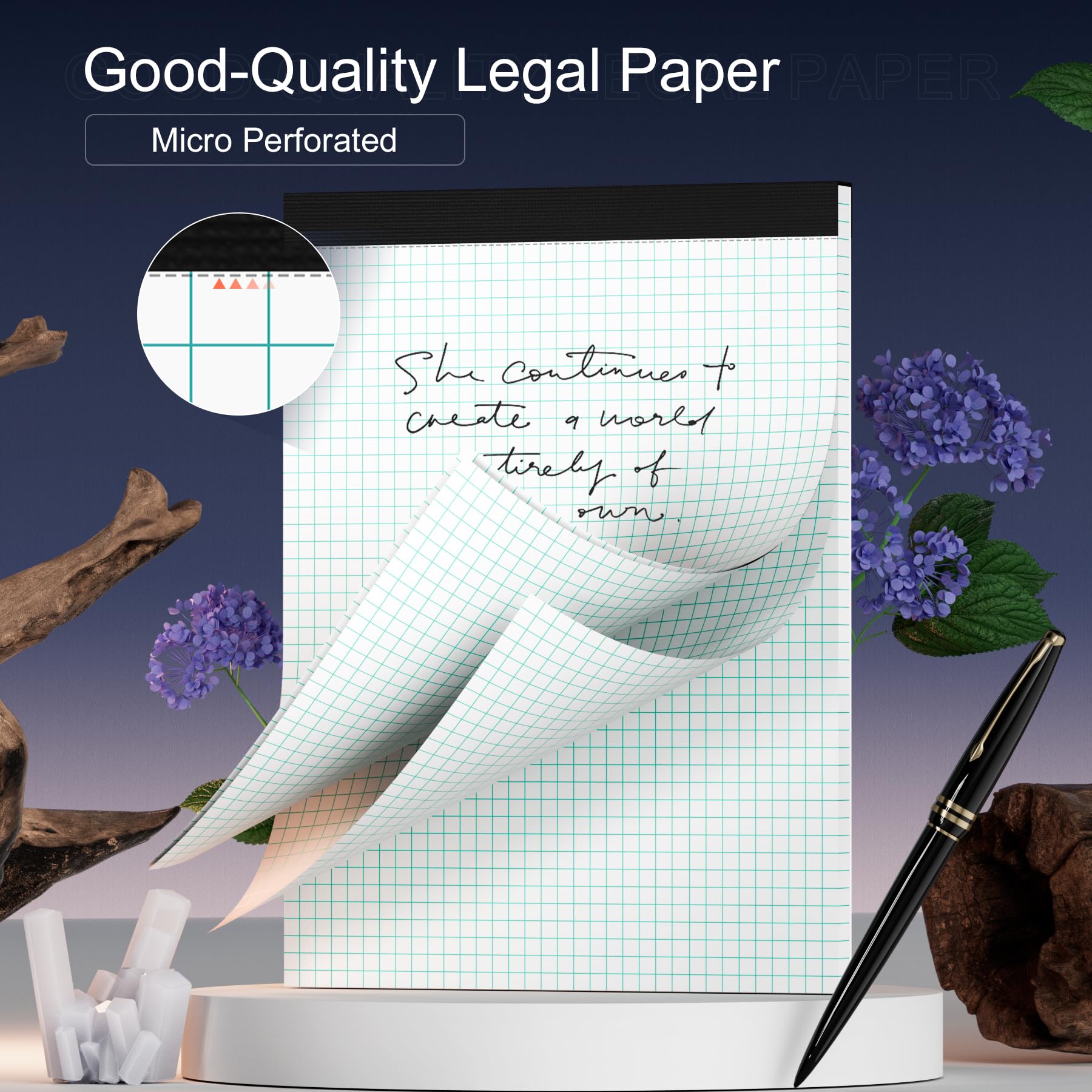 Graph Paper Pad 8.5 X 11 Grid Paper 4x4 Graphing Paper, 12 Pack Grid ...