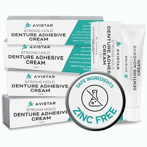 Extra Strong Denture Adhesive Cream, 12 Hour Hold Dental Glue ...
