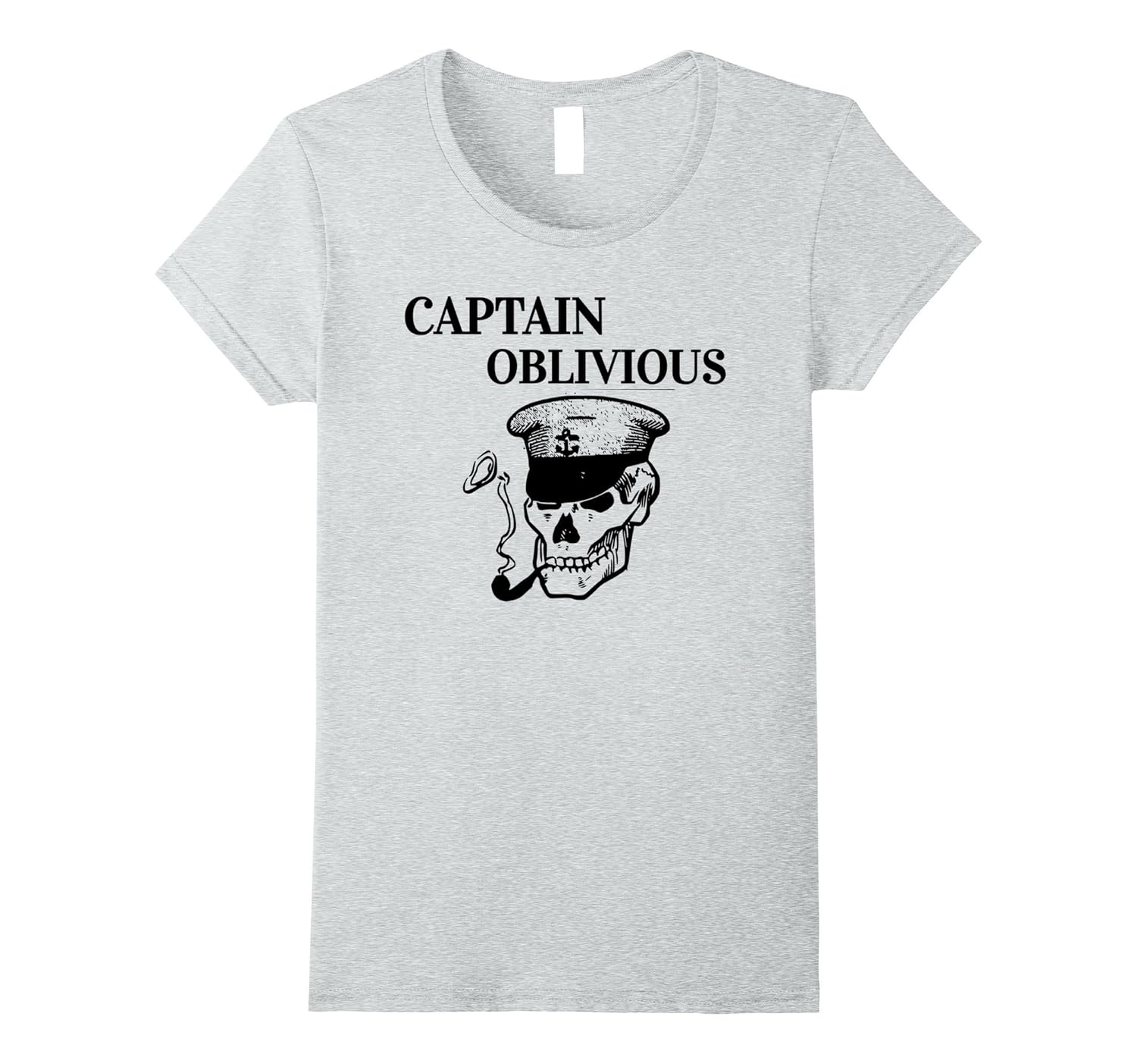 Captain Oblivious Skull TShirt Cousin of Captain Obvious Tee-4LVS