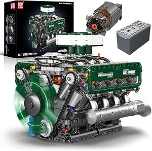 Mould King 10182 Technology V8 Dual Turbo Tank Engine Building Blocks ...