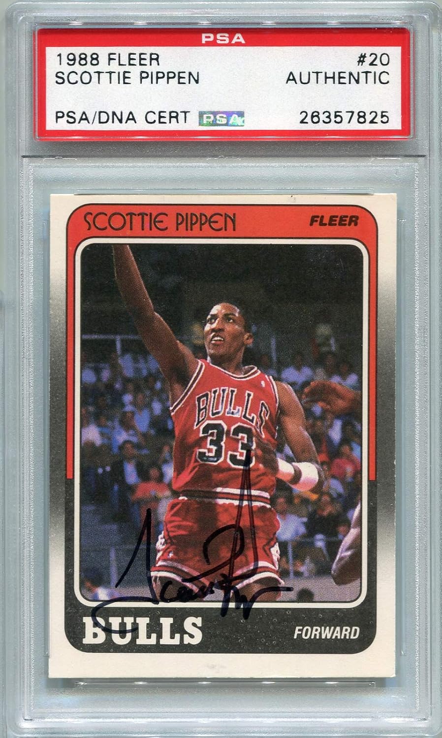 Scottie Pippen Rookie Chicago Bulls PSA/DNA Certified Authentic ...