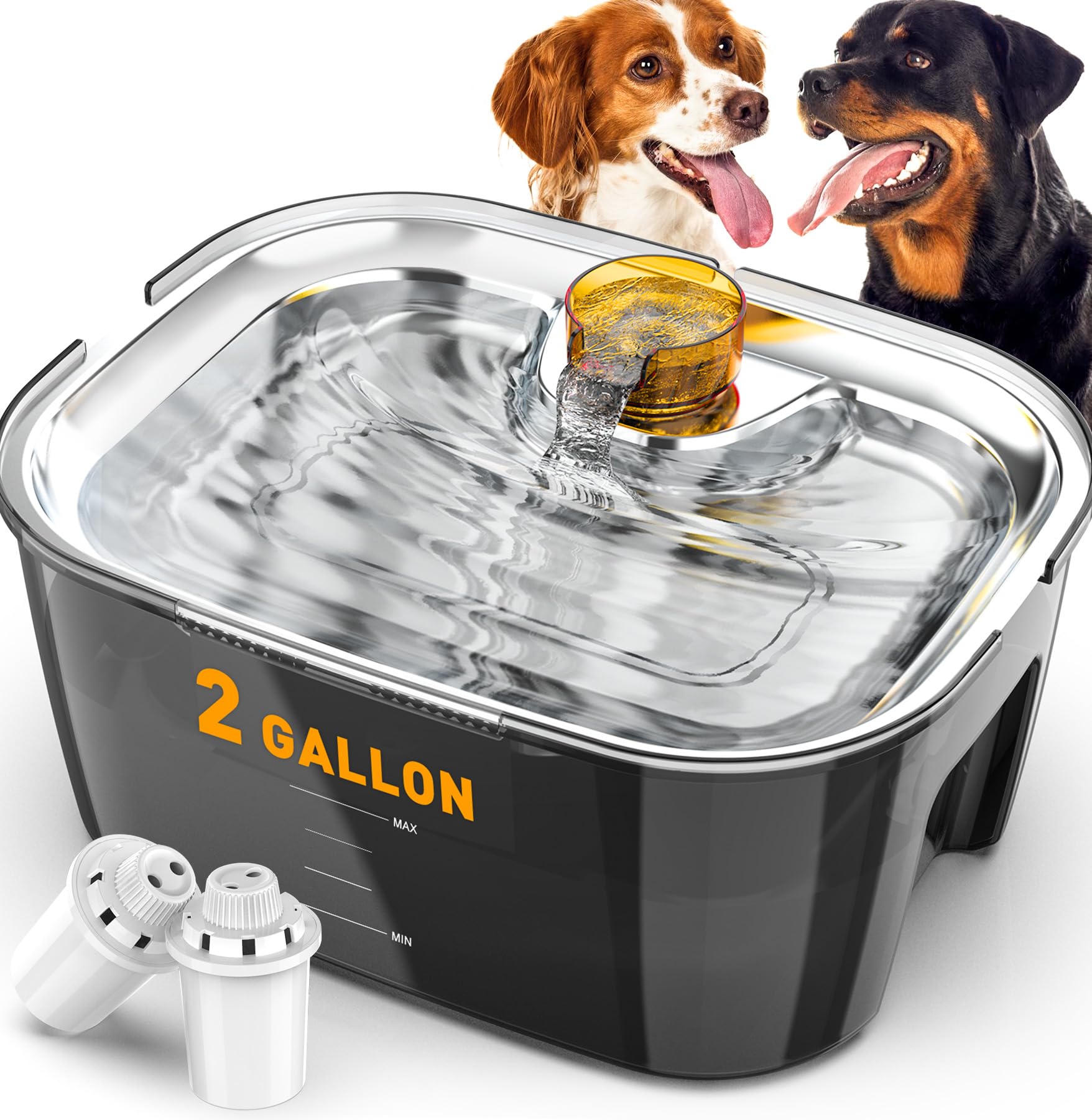 Mua Dog Water Fountain,Dog Water Bowl Dispenser 2 Gallon for Giant Dogs ...