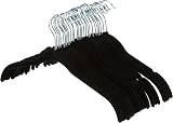 AmazonBasics Shirt/Dress Hangers, Velvet - Black, Set of 30: Amazon.co ...